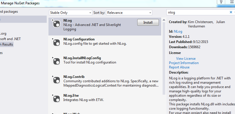 How To Implement Logging In Database Table And Log File Using Nlog In C Prateeks Blog